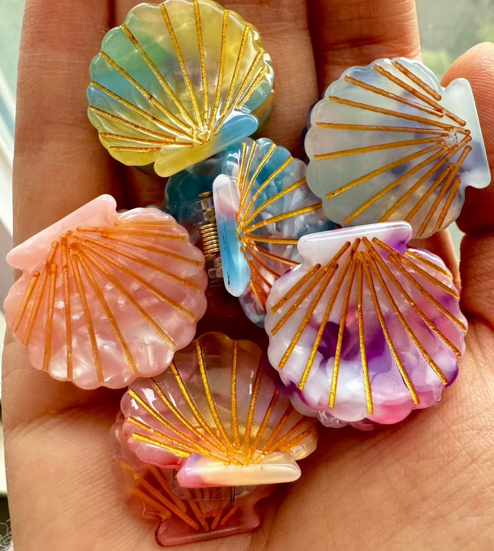 Sea Shell Mini Hair Claw Set(6pcs) – Hoshiny