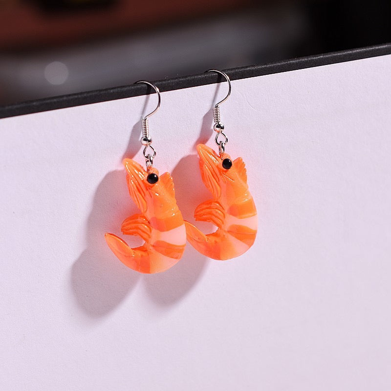 Shrimp earrings store