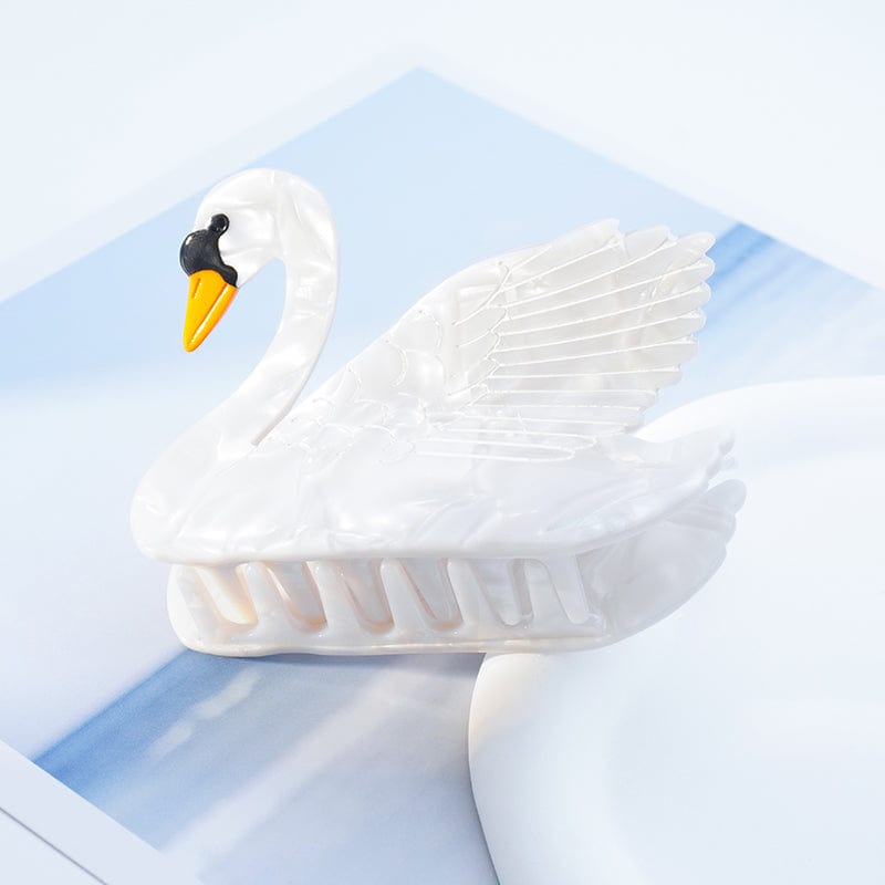 White Swan Hair Claw - Hoshiny